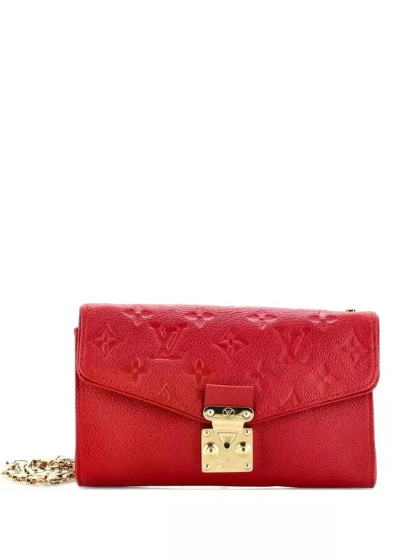 LOUIS VUITTON Saint Germain Pochette Monogram Empreinte Leather Shoulder Bag - Red