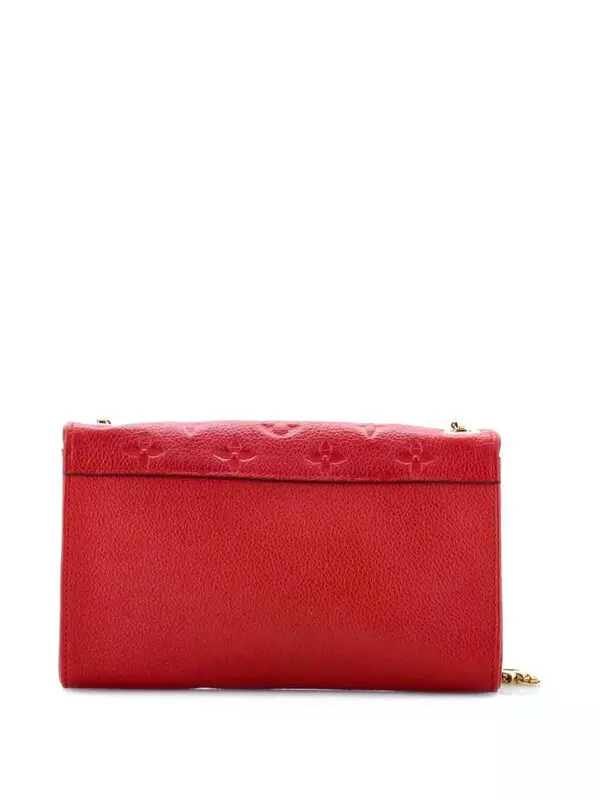 LOUIS VUITTON Saint Germain Pochette Monogram Empreinte Leather Shoulder Bag - Red