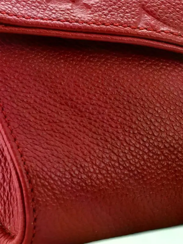 LOUIS VUITTON Saint Germain Pochette Monogram Empreinte Leather Shoulder Bag - Red