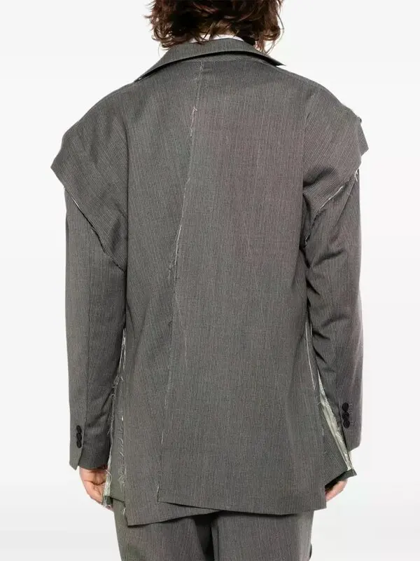MOOHONG Deconstructed Striped Jacket