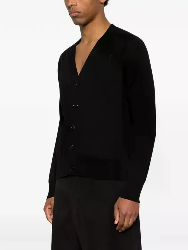 Ami Button V-neck Cardigan