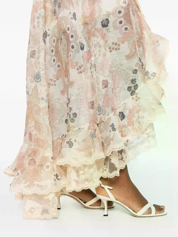 Zimmermann Rebellion Ruffled Midi Skirt