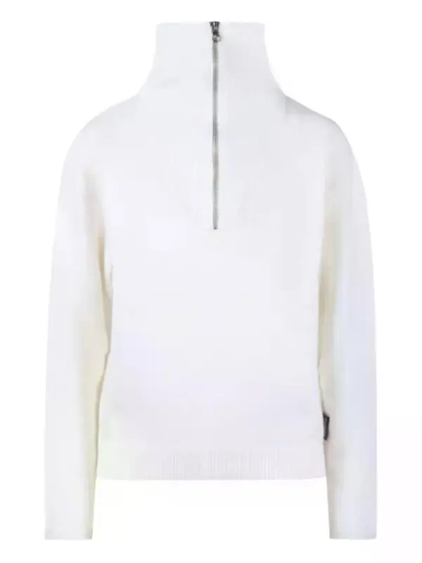 COURREGES Embroidered-logo Zip Sweater