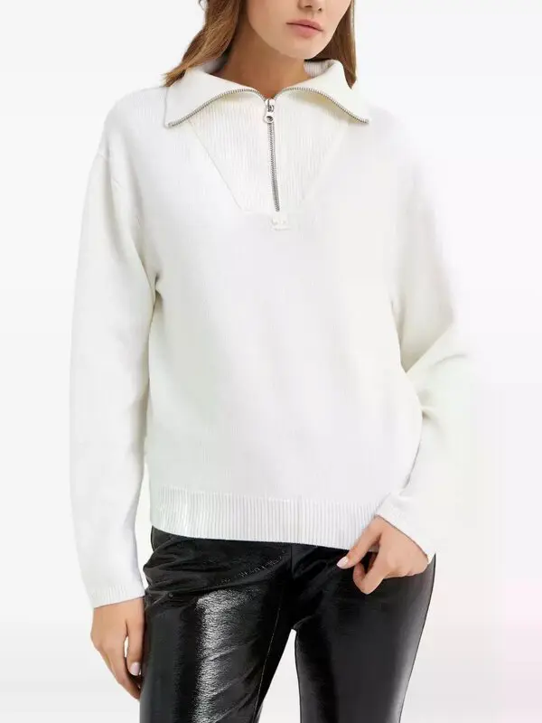 COURREGES Embroidered-logo Zip Sweater