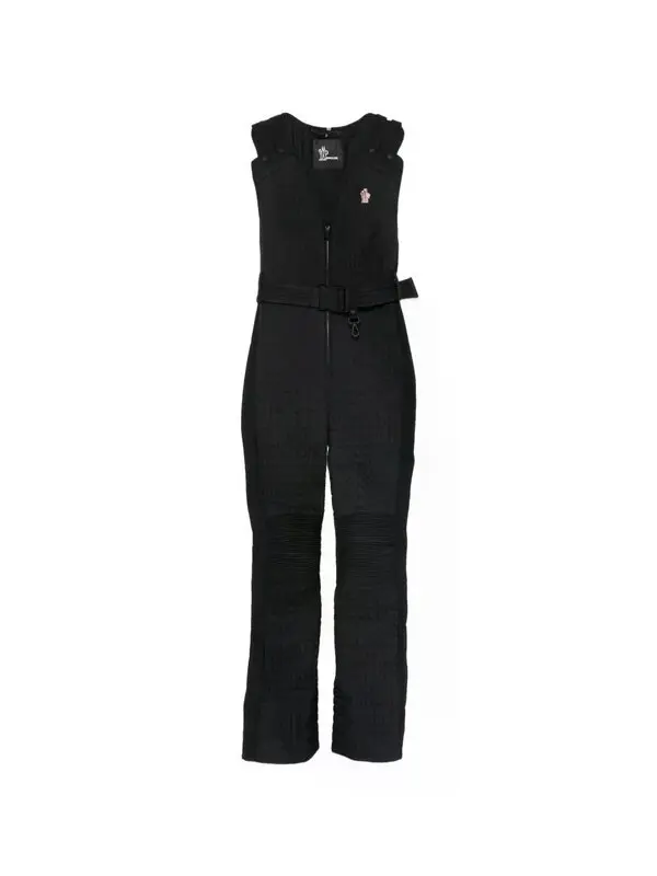 Moncler Quilted Belted Jumpsuit - Black