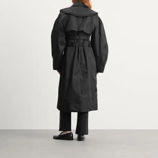 GANNI Duchesse Nylon Trenchcoat