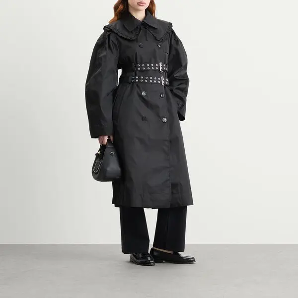 GANNI Duchesse Nylon Trenchcoat