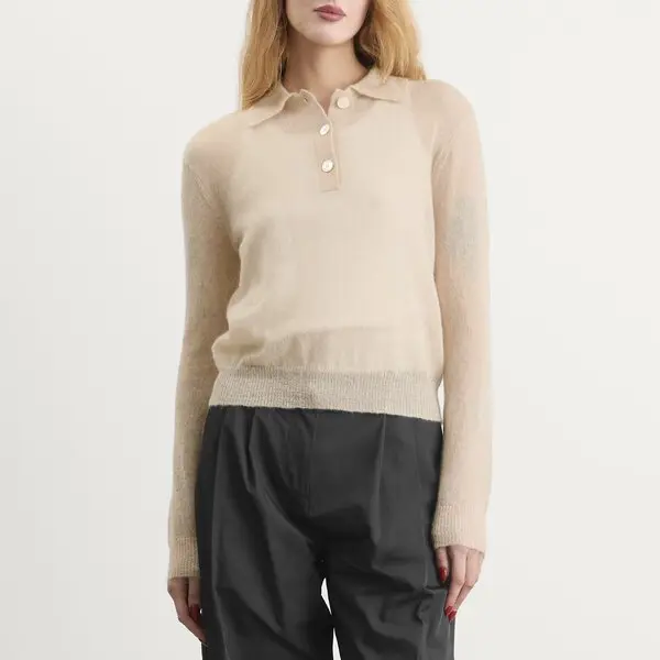 Studio Nicholson Long Sleeve Polo Knit