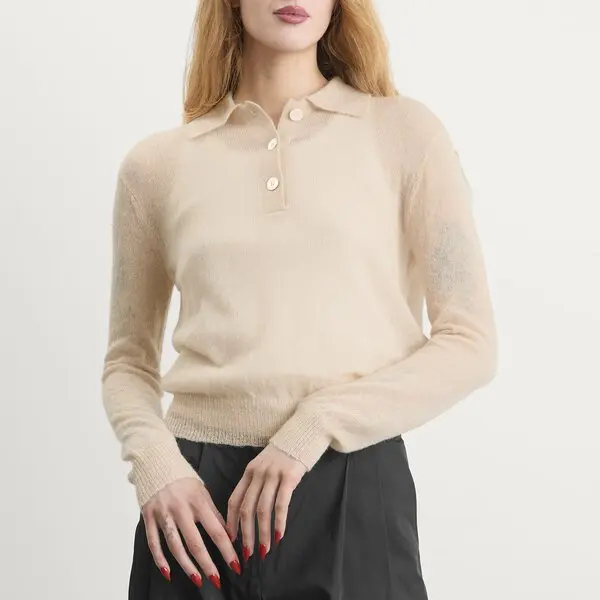 Studio Nicholson Long Sleeve Polo Knit