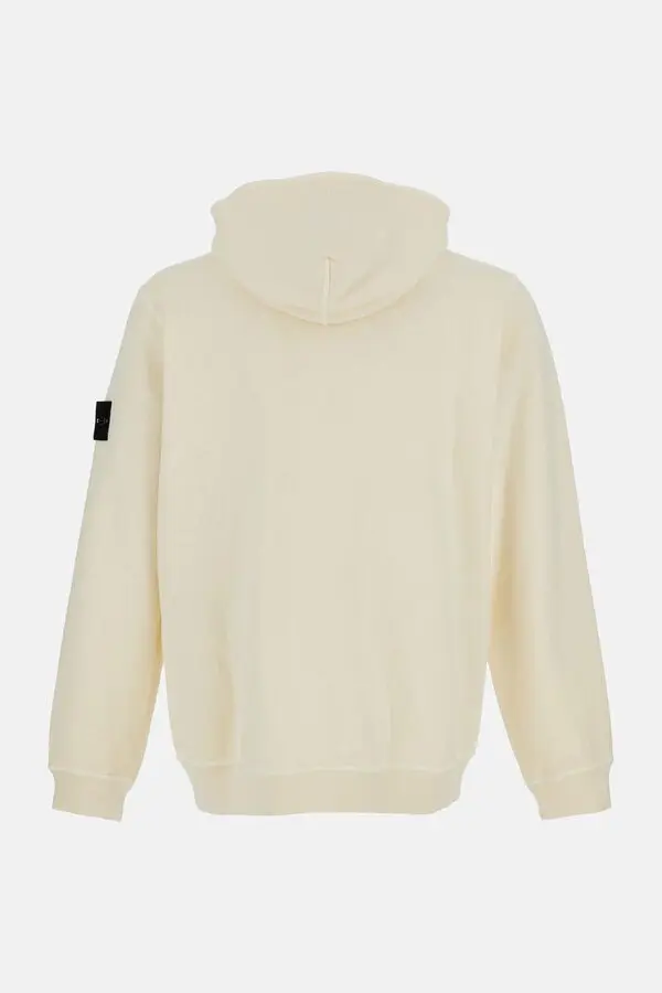Stone Island Diagonal Organic Cotton Fleece Hoodie