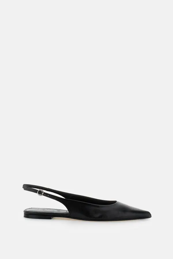 AeydĒ Annora Nappa Leather Slingbacks - Black