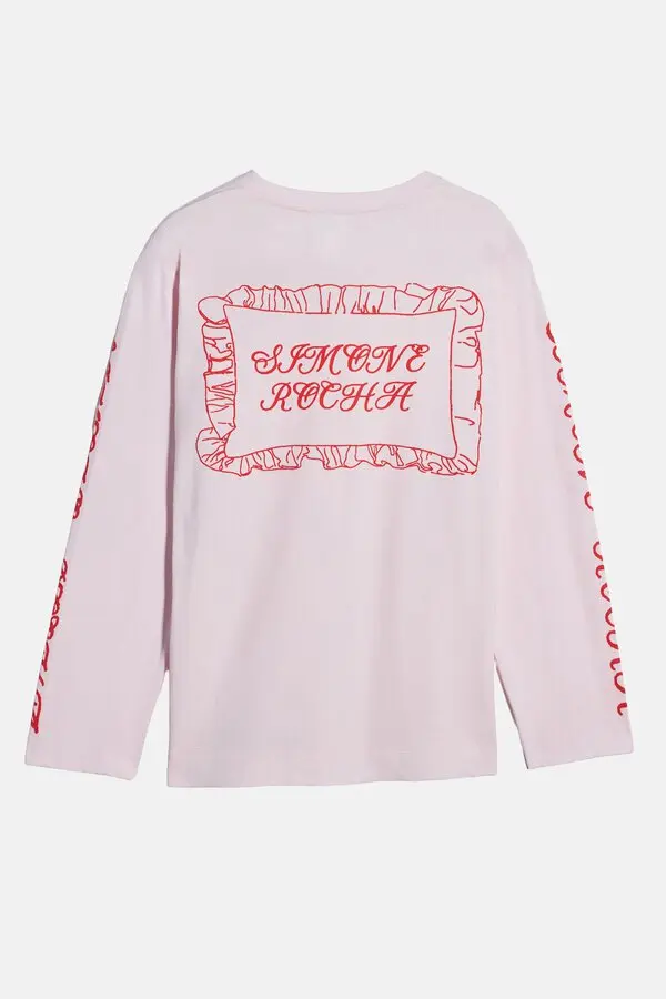 Simone Rocha Long Sleeve Top With Graphic Print