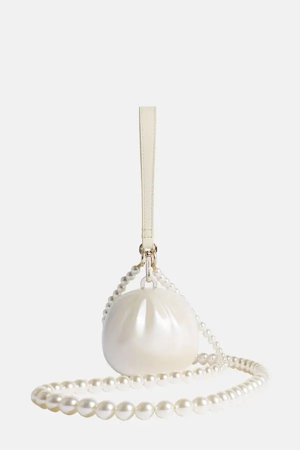 Simone Rocha Pearl Dim Sum Shoulder Bag - White