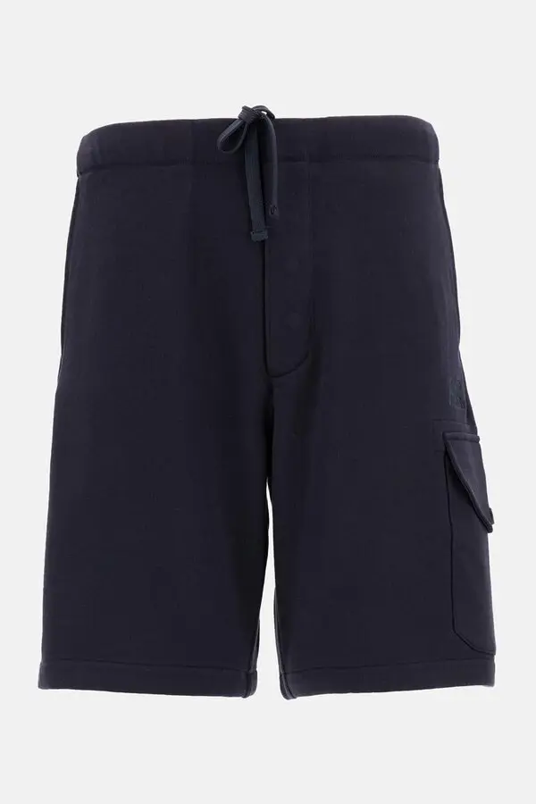 C.P. COMPANY Fleece Cargo Shorts - Blue