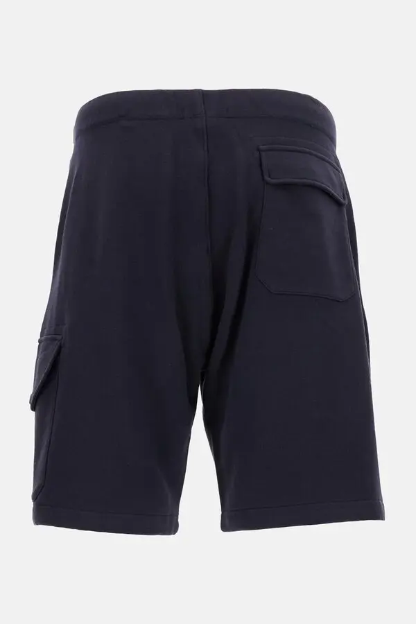 C.P. COMPANY Fleece Cargo Shorts - Blue