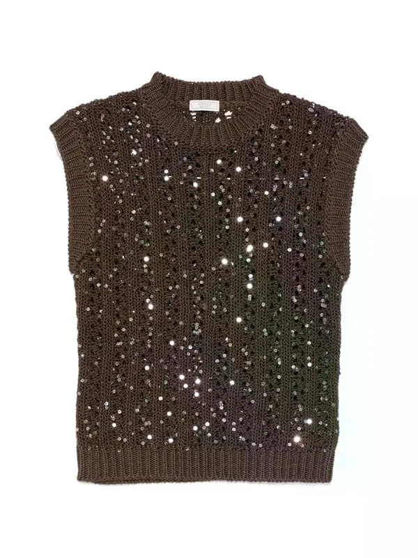 Peserico Sequin-embellished Vest