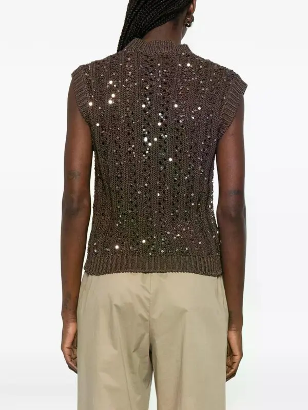 Peserico Sequin-embellished Vest