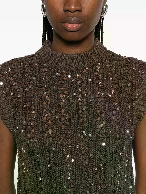 Peserico Sequin-embellished Vest