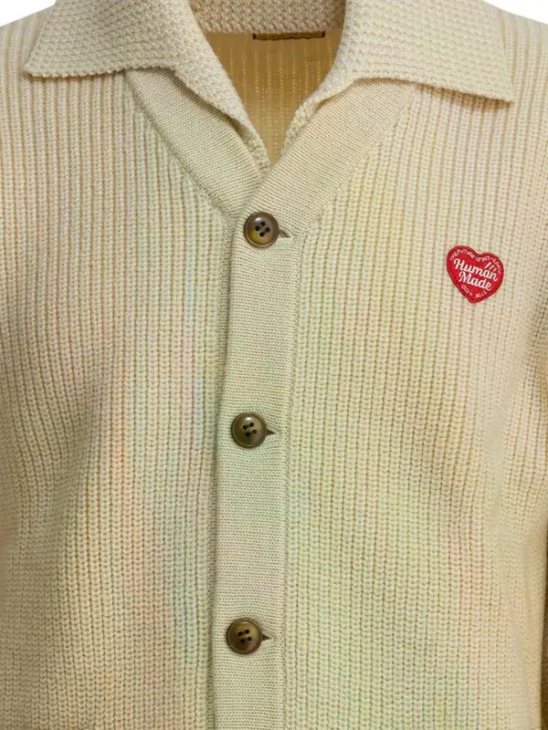 HUMAN MADE Heart-patch Button-up Cardigan - Neutrals