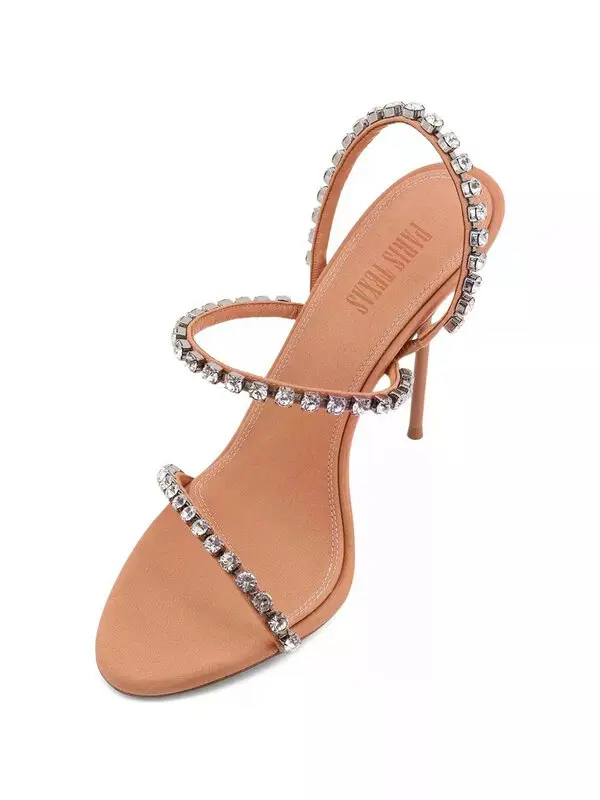 Paris Texas Crystal-embellished Stiletto Heel Sandals
