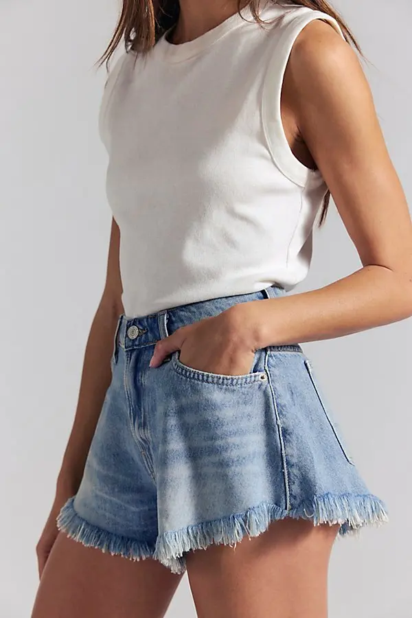 Free People We The Free Sparks Fly Denim Shorts - Meadowbrook