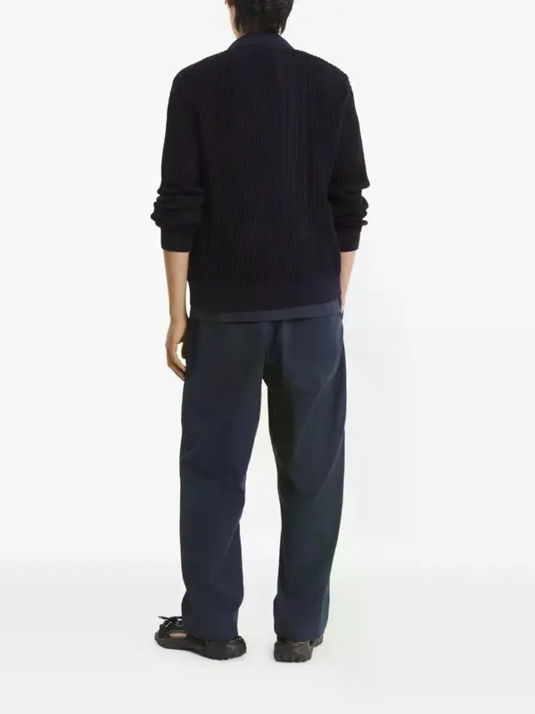 Maison Kitsuné Logo-patch Cardigan - Blue