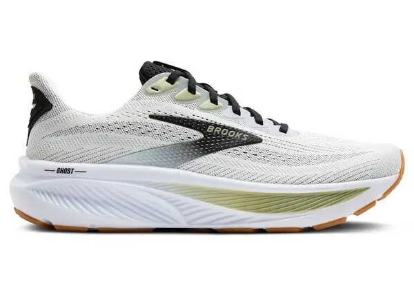 Brooks Ghost 17 Athletic Sneakers - White/black/tea