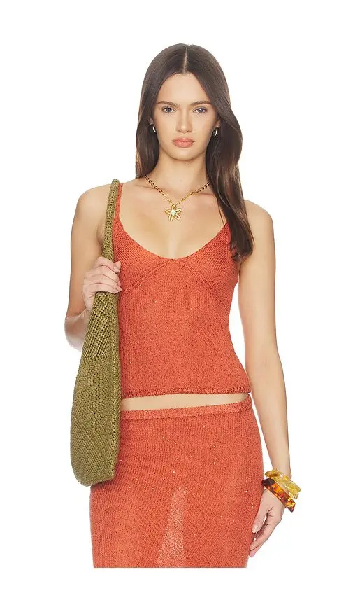 ASTA RESORT Carolina Camisole With Sequin Detailing - Orange