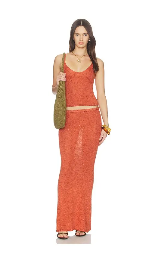ASTA RESORT Carolina Camisole With Sequin Detailing - Orange