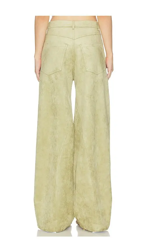 Alexis Rustikan Faux Suede Wide Leg Trousers - Sage