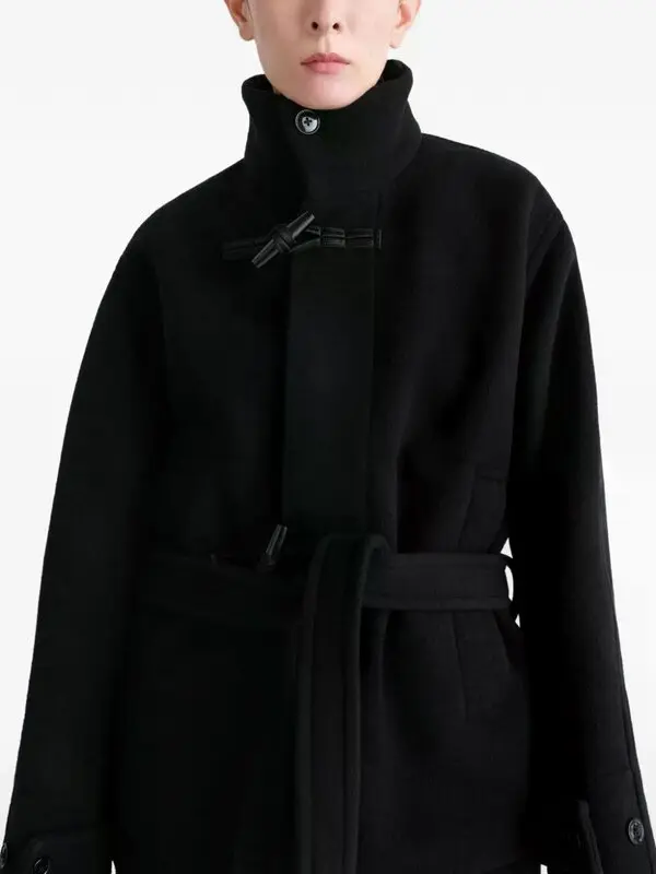 LEMAIRE Belted Duffle Coat - Black