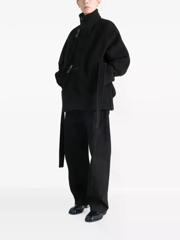 LEMAIRE Belted Duffle Coat - Black