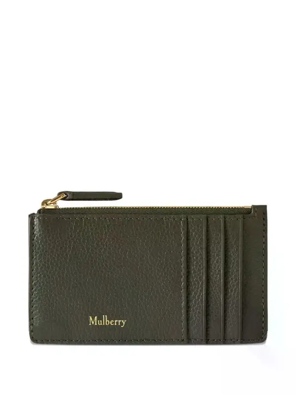 Mulberry Zip-up Card Holder - Green