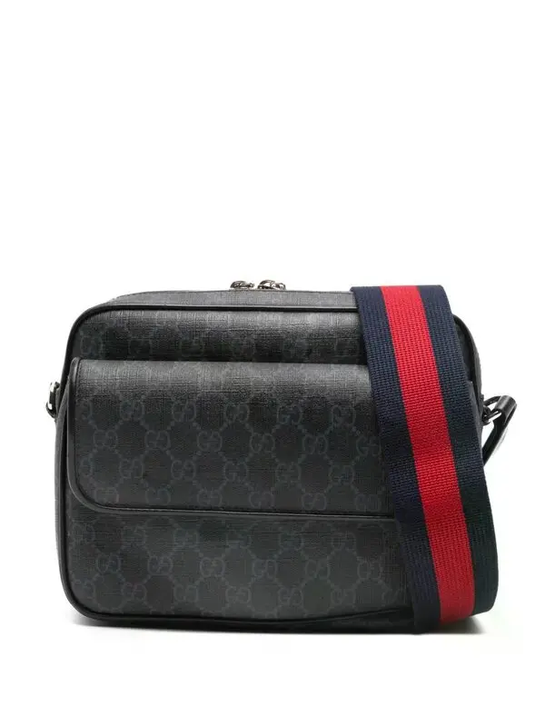 Gucci Small Gg Supreme-canvas Messenger Bag - Black