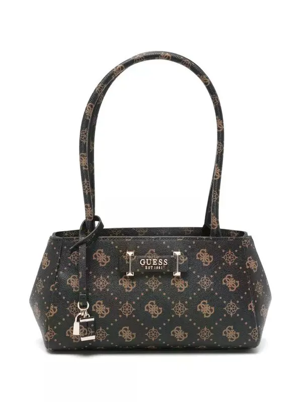Guess Carrie Logo-charm Tote Bag - Brown