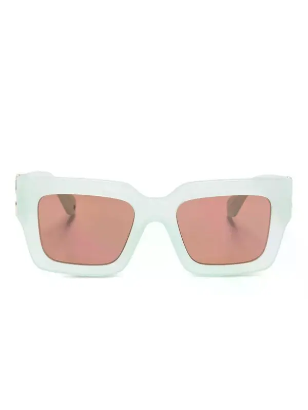 Off-White Square Frame Sunglasses - Green