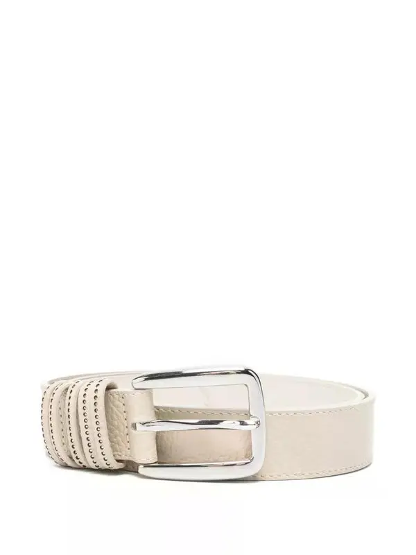 Peserico Textured-leather Belt - Neutrals