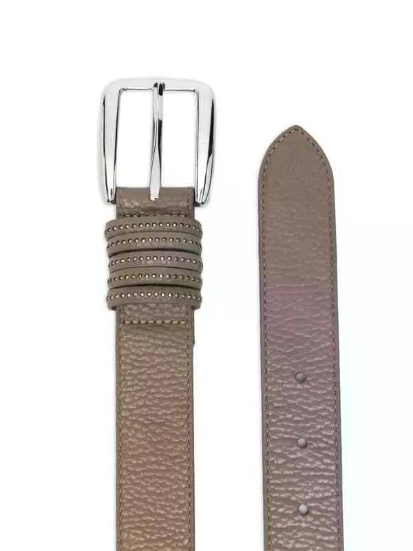 Peserico Textured-leather Buckle Belt