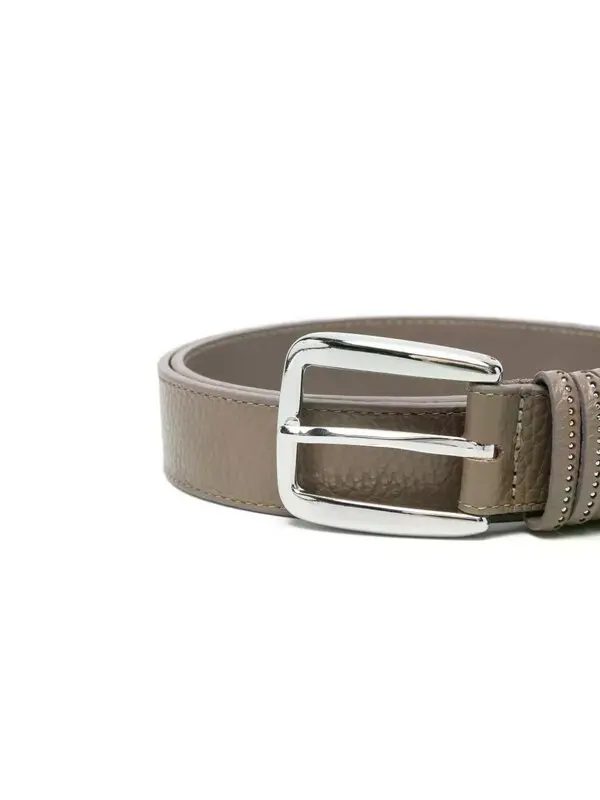 Peserico Textured-leather Buckle Belt
