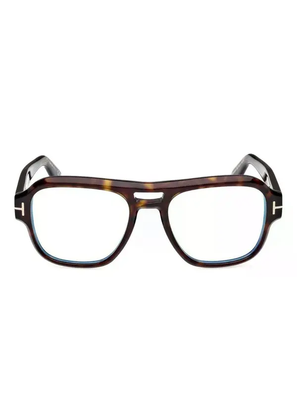TOM FORD Tortoiseshell Pilot Frame Glasses - Brown