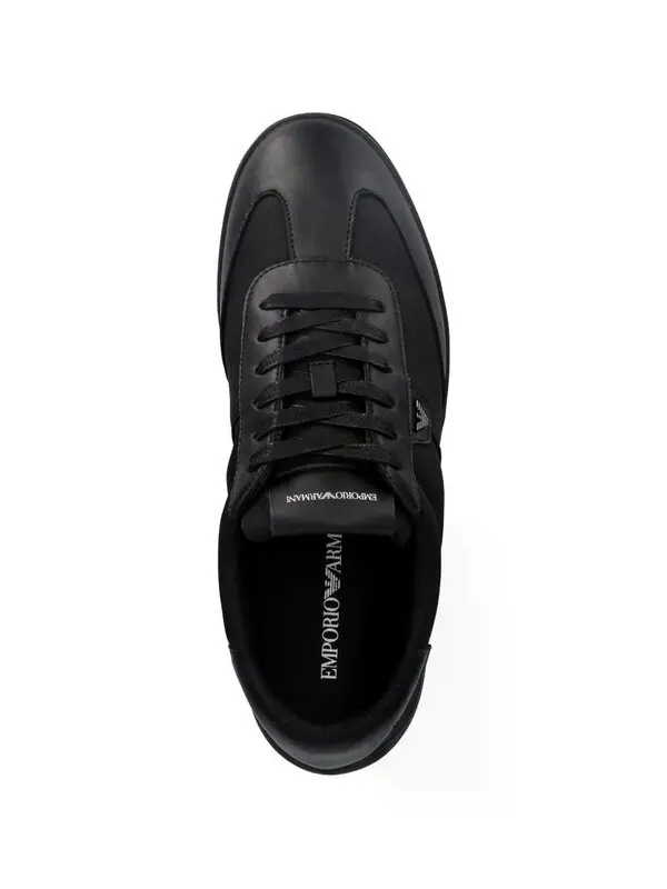 Emporio Armani Logo-plaque Panelled Sneakers