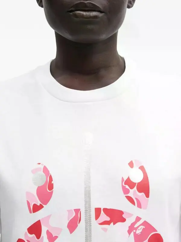 A BATHING APE Camo Shark T-shirt - White