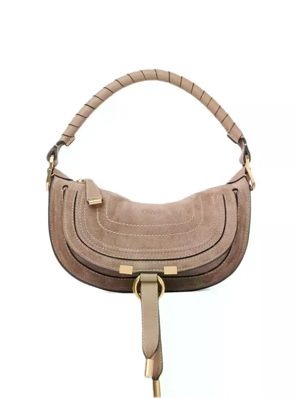 Chloé Mini Marcie Topstitch Detail Handle Tote Bag - Neutrals