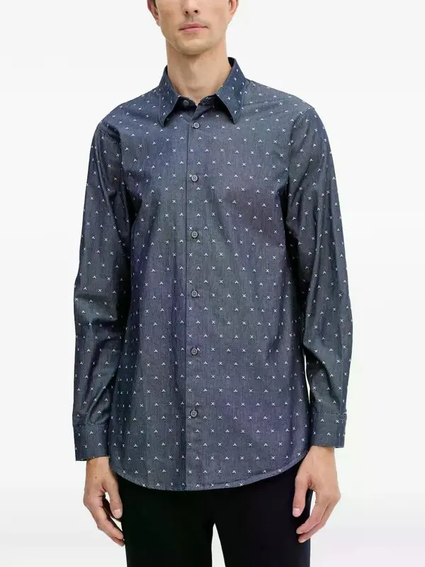 Armani Exchange Logo-embroidered Shirt