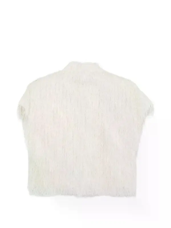 ALYSI Fringed Cropped Shirt