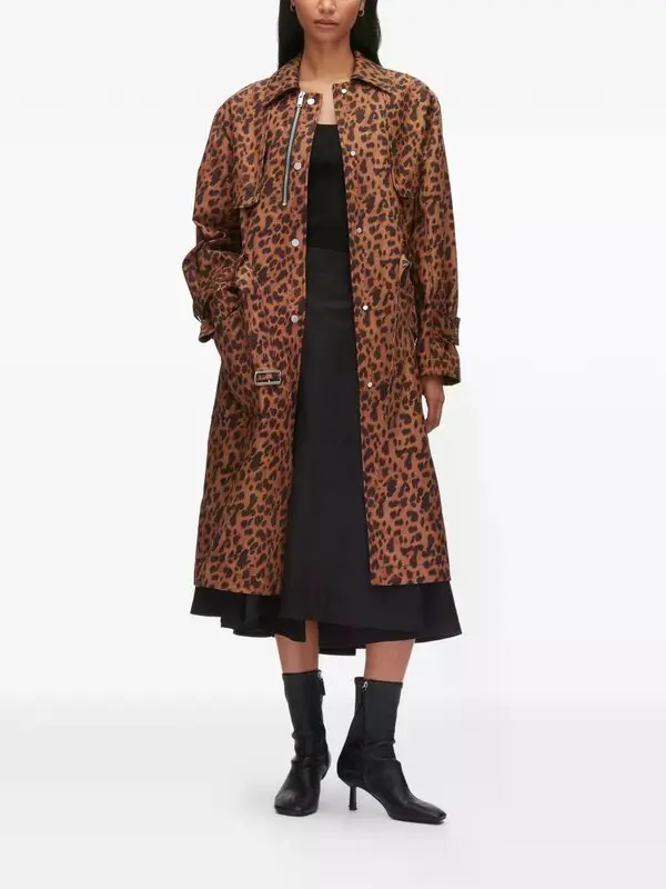 3.1 Phillip Lim Leopard-print Belted Coat
