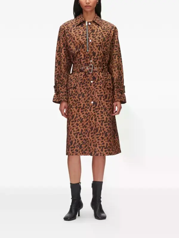 3.1 Phillip Lim Leopard-print Belted Coat