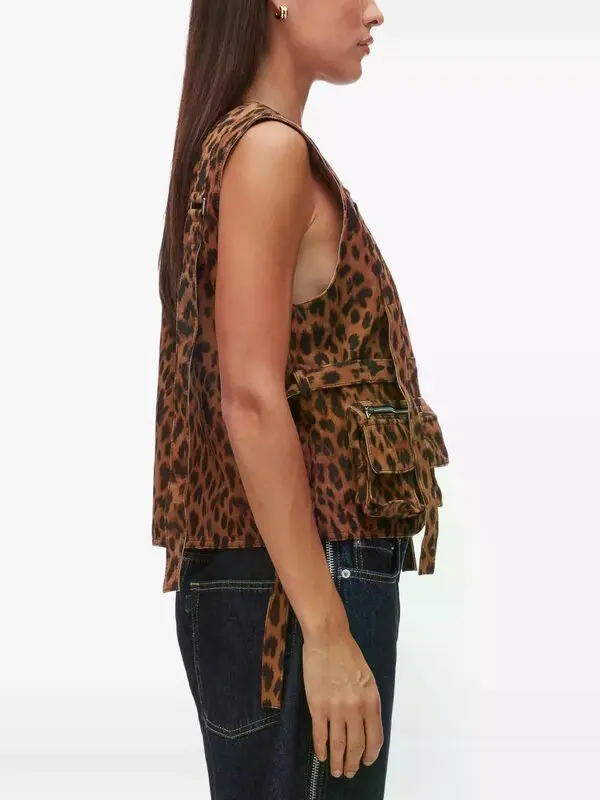 3.1 Phillip Lim Leopard-print Zip-up Vest