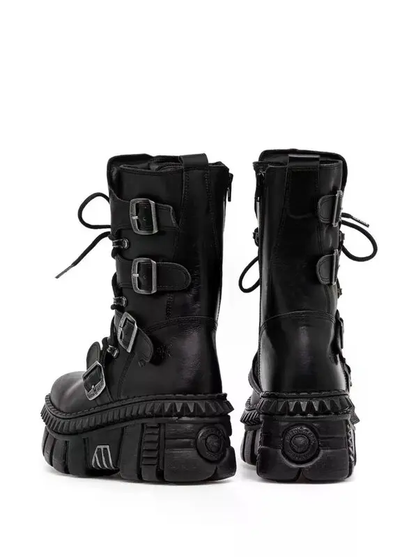NEW ROCK Buckle Platform Boots