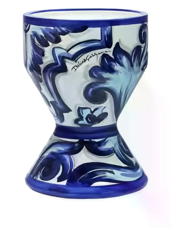 Dolce & Gabbana Floral Geometric Ceramic Vase